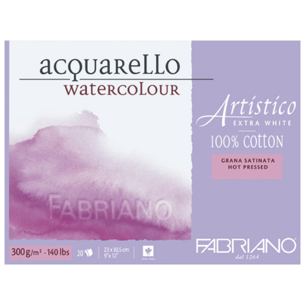 Fabriano Blok Watercolour Artistico extra white 23×30/20L 300g 19302330