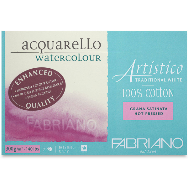 Fabriano Watercolour Artistico traditional white 30.5×45.5/20L 300g 19003045