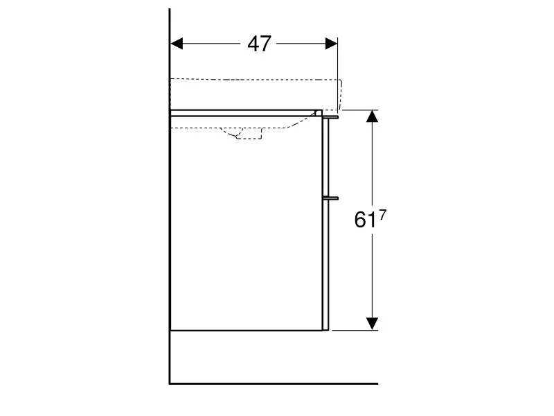 Geberit Smyle Square ormarić beli, sjaj, 58,4x61,7x47 cm 500.352.00.1