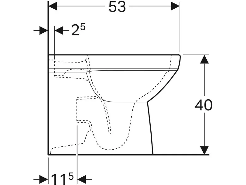 Geberit Selnova Square wc šolja, back to wall, rimfree 500.153.01.1