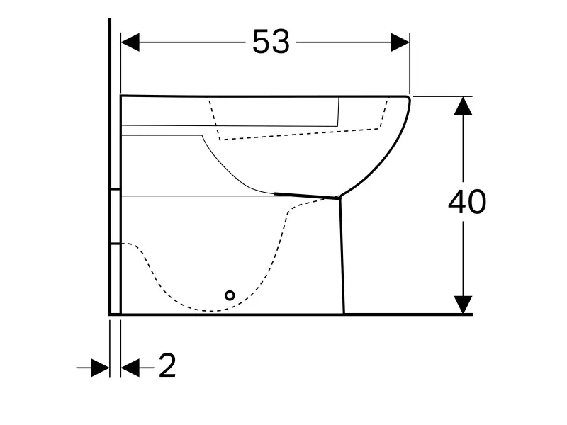 Geberit Selnova wc šolja,back to wall, horizontalni odvod 500.286.01.1