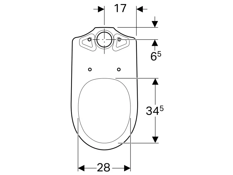 Geberit Selnova wc šolja za monoblok, podna, horizontalni odvod 500.282.01.1