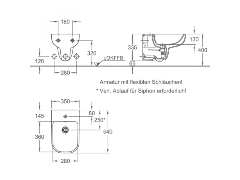 Geberit Smyle konzolni bide 500.216.01.1