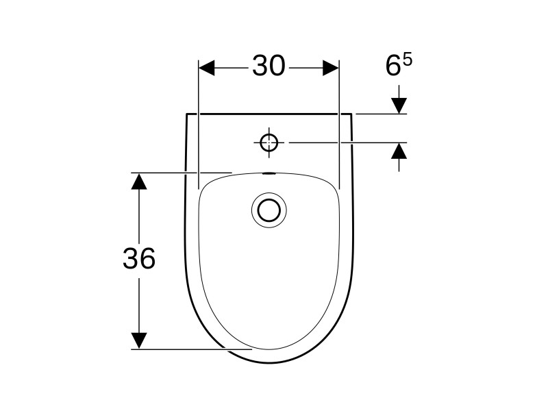 Geberit Selnova konzolni bide 500.264.01.1