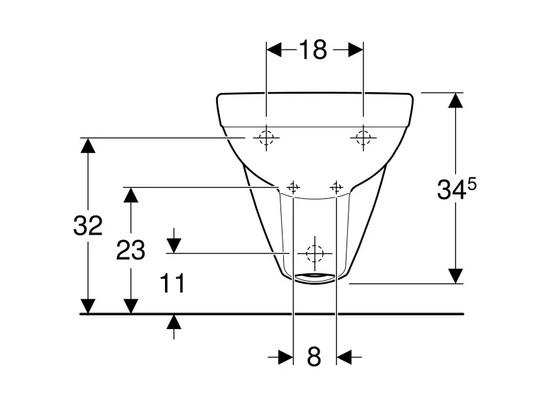 Geberit Selnova konzolni bide kompakt 500.368.01.1