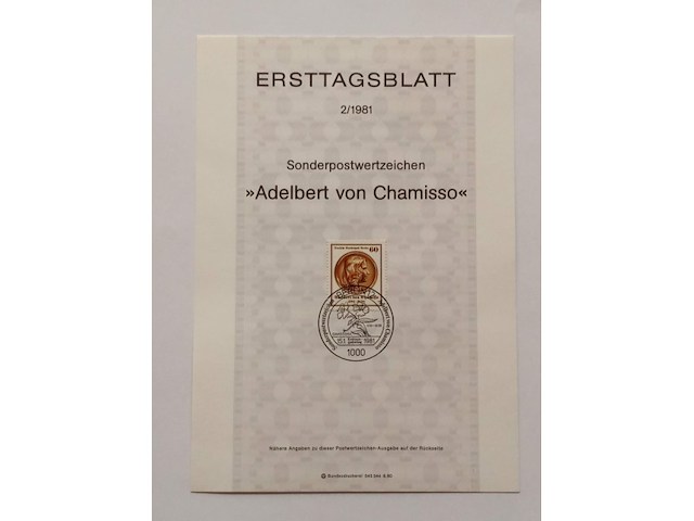 ETB Nemačka  - Adelbert Von Chamisso - 1981.g