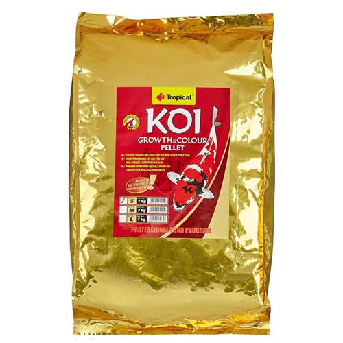 Tropical Koi Growth&Colour Pellets “S”-15KG/40L