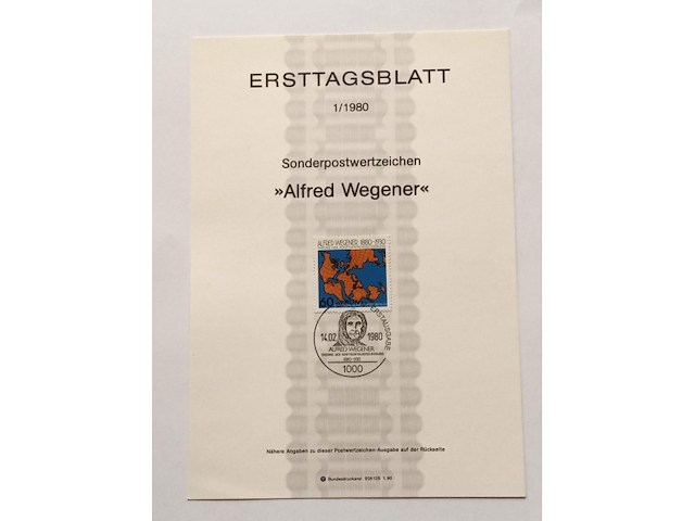 ETB Nemačka  - Alfred Wegener - 1979.g