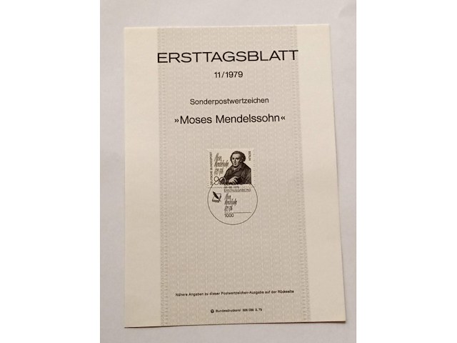 ETB Nemačka  - Moses Mendelssohn - 1979.g