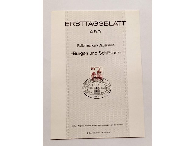 ETB Nemačka  - Burgen Und Schlosser - 1979.g