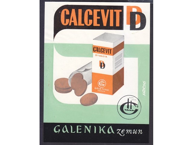galenika zemun reklama flajer letak Calcevit 1956