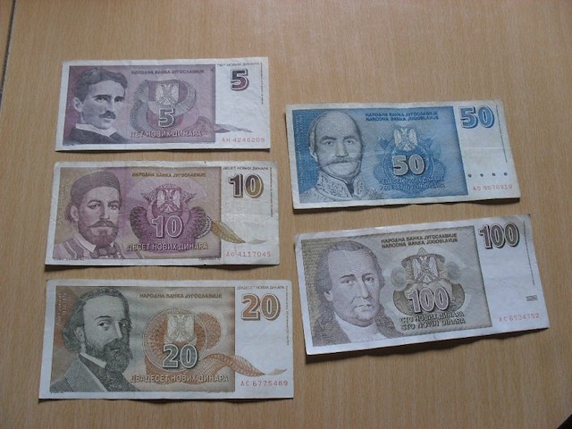 5,10,20,50,100 DINARA - LOT 3