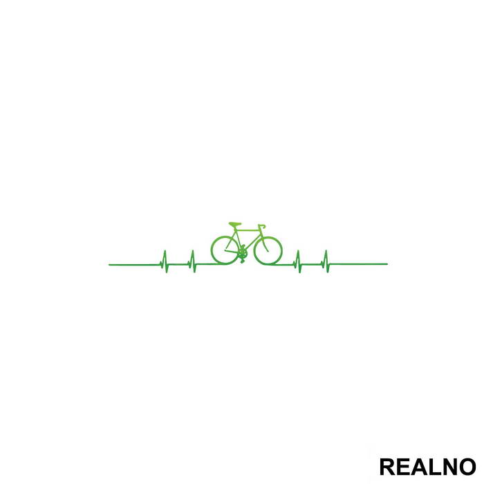 GREEN HEARTBEAT - BICKILOVI - BIKE - NALEPNICA