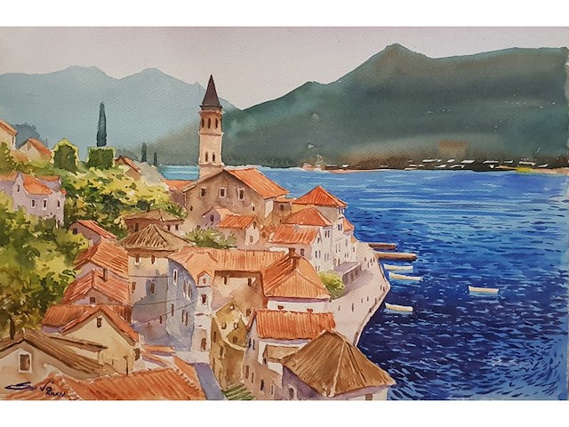 Sevo,akvarel,Perast