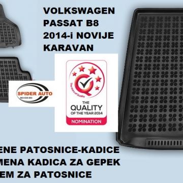 VW Passat B8 karavan Komplet patosnica+kadica za gepek