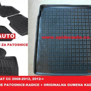 VW Passat CC sedan coupe 2008-2012 Komplet patosnica+kadica za gepek