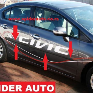 Zaštitne lajsne za vrata Honda Civic 4vrata 2012-sedan