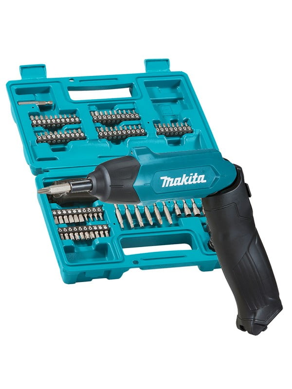 MAKITA – akumulatorski odvijač + 80-delni set pribora – DF001DW