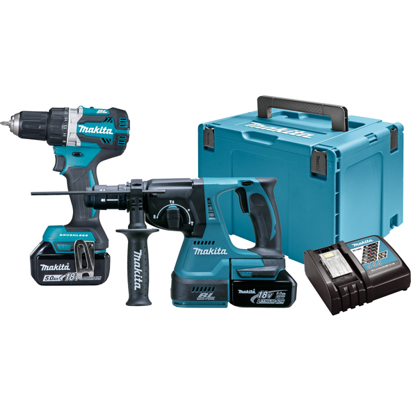 Makita set LXT-DHR243,DDF484,DC18RC,BL1850Bx2,Makpac T4 DLX2191TJ