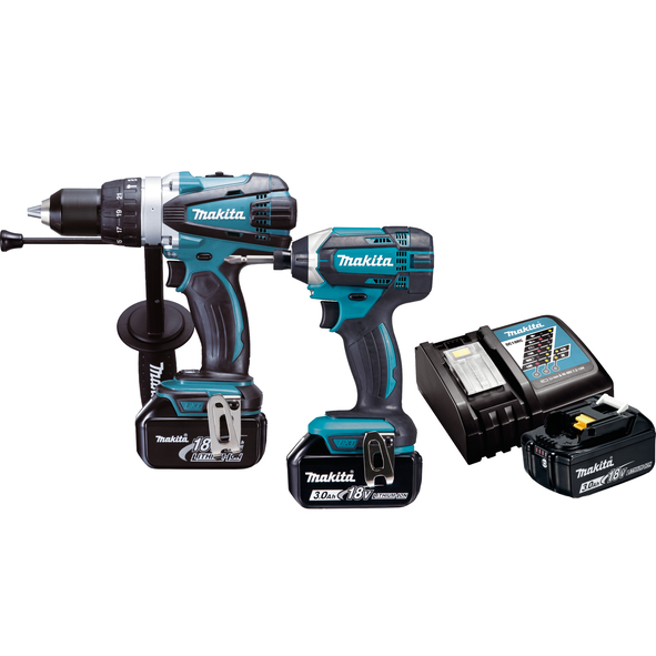 Makita set LXT-DTD152,DHP458,DC18RC,BL1830Bx3 DLX2145X1