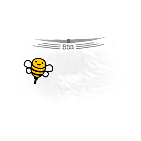 "Pčela" - Muške bele bokserice (cs3710)