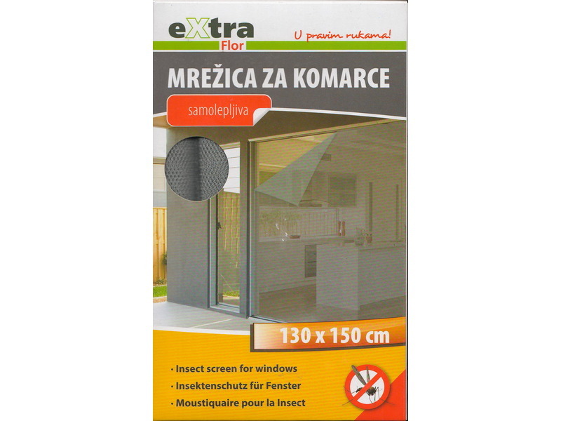 Mreža za komarce samolepljiva BELA 130x150