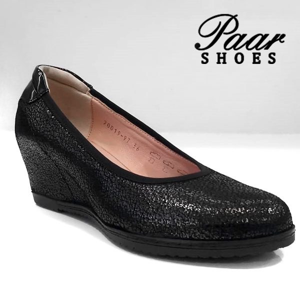 “PAAR” crna cipela lomljeni lak