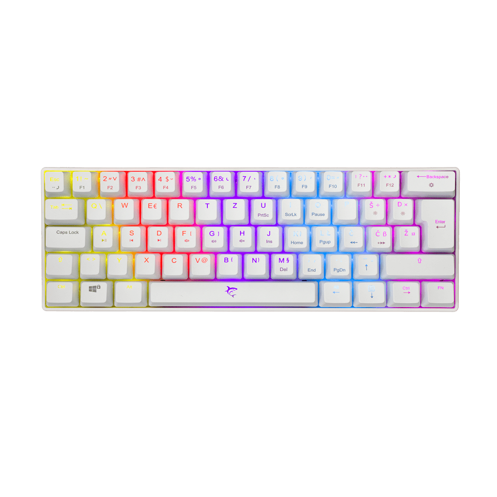 WHITE SHARK Gejmerska tastatura SHINOBI GK-2022 YU-SRB (Bela)