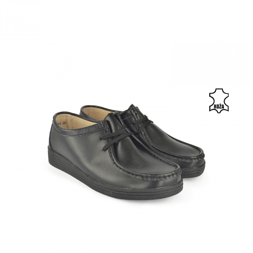 Kožne ženske cipele 1120-1CR crne