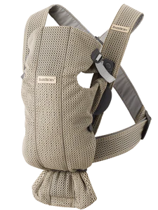 Baby bjorn Nosiljka Mini Grey beige 3D mrežasta 0-12 m