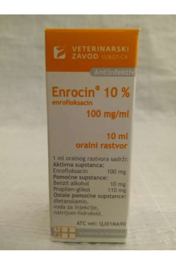 ENROCIN 10% RASTVOR 10 ML
Šifra: 71  JM: KOM