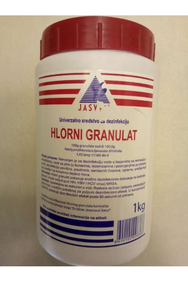 HLORNI GRANULAT 1KG
Šifra: 874  JM: KOM