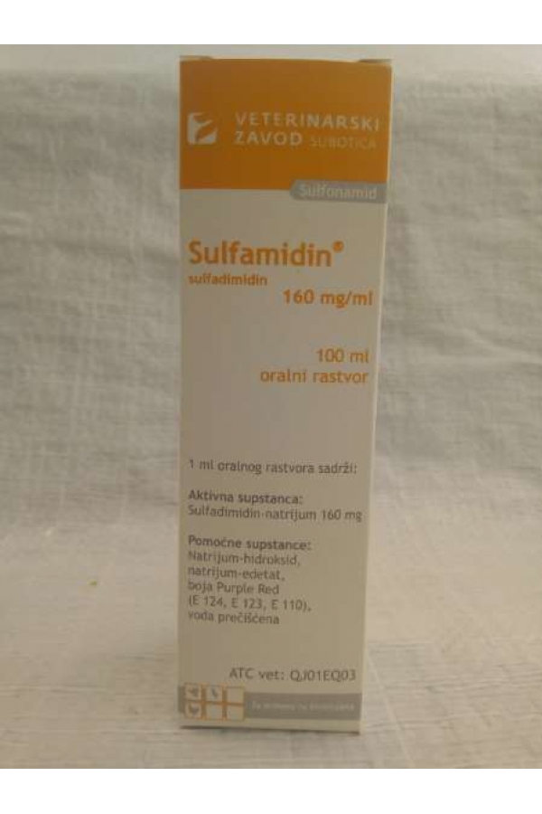 SULFAMIDIN SOL 100 ML 16%
Šifra: 246  JM: KOM