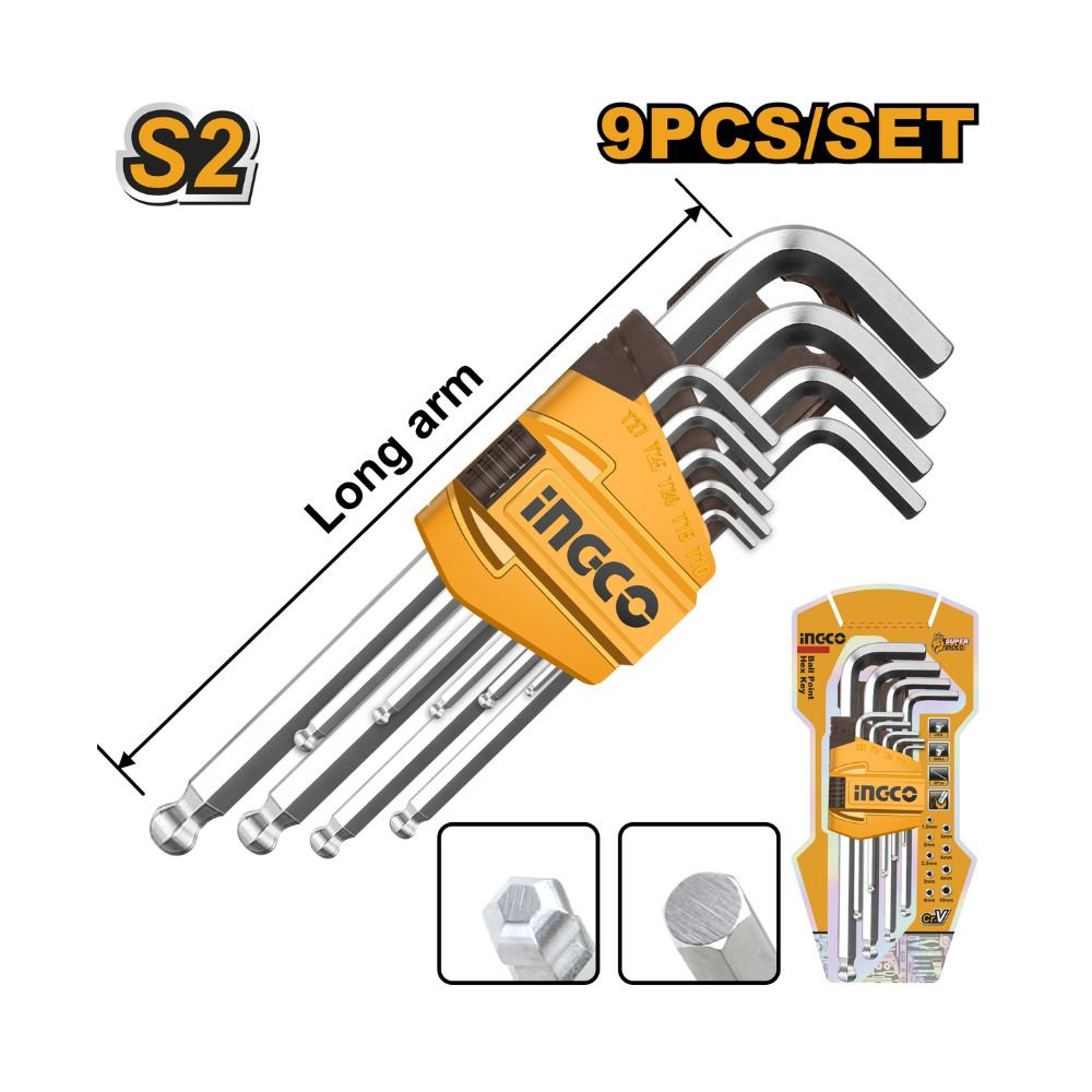 Ingco Set kugl imbus 1.5-10mm Ind HHK12091