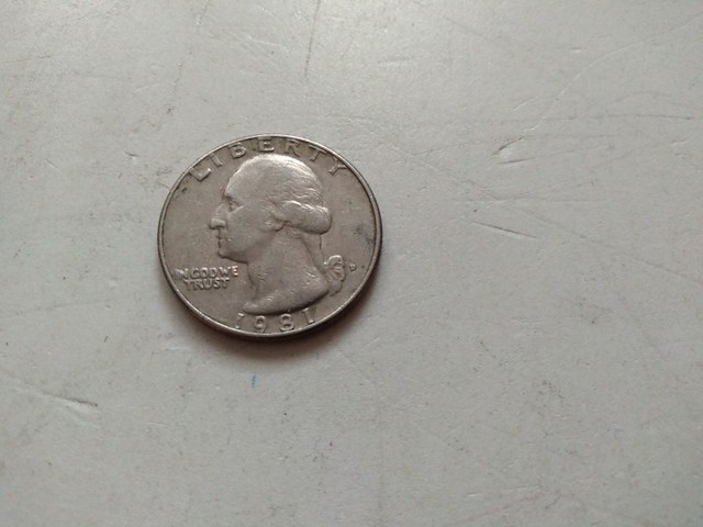 Quarter dollar  P,   USA ,1981.