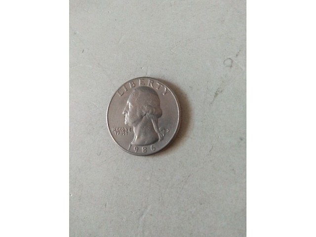 Quarter dollar  D,   USA ,1986.