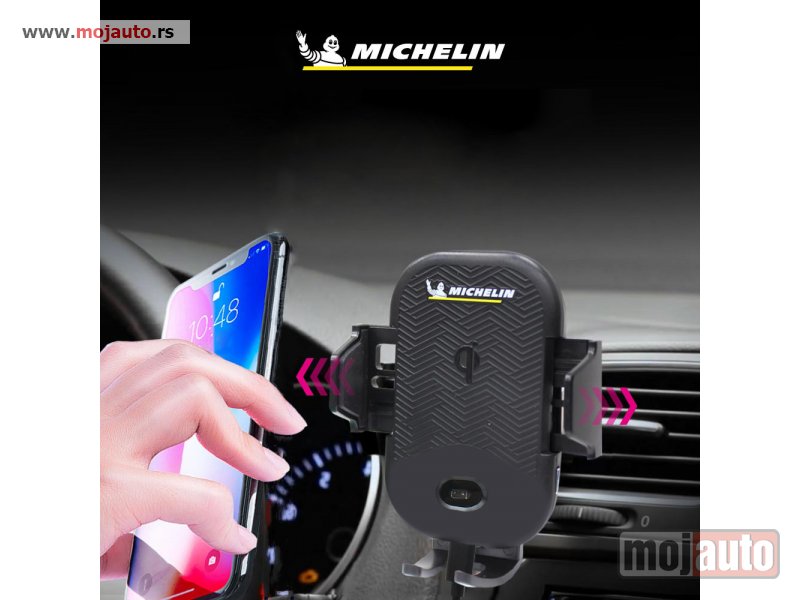 Mischelin punjač telefona bežični sa nosačem za auto...