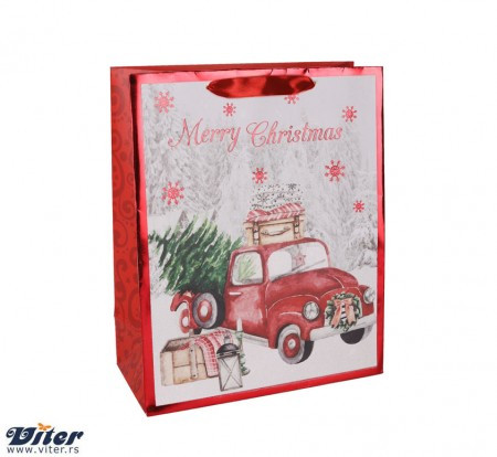 Novogodišnja kesa christmas car l ( 339334 )