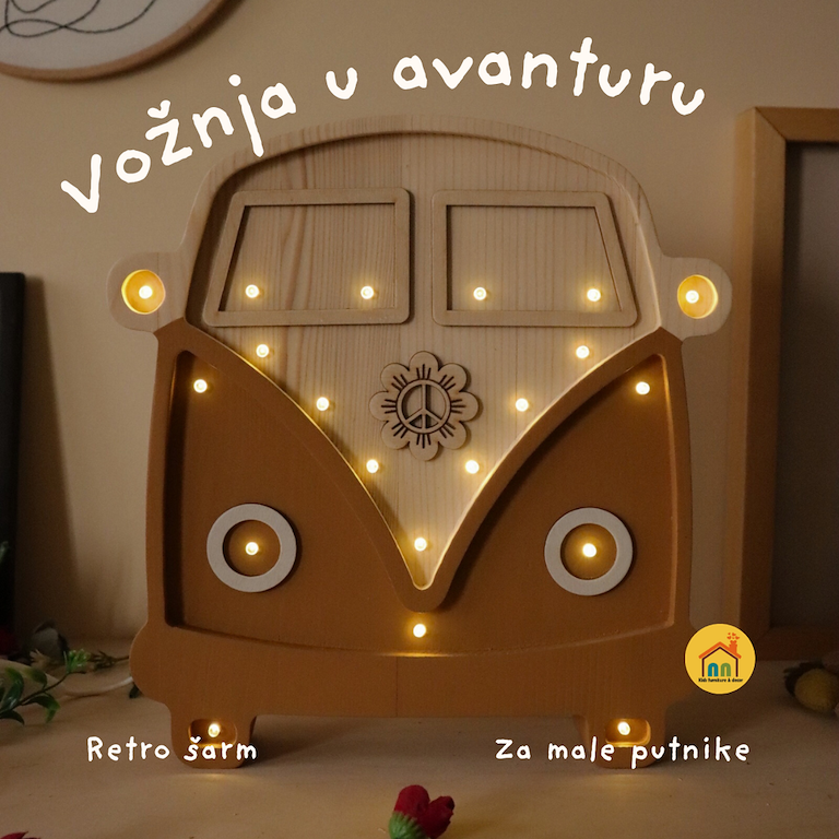 Drvena LED lampa Kombi