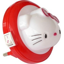 M8030L LED MINI NOCNA LAMPA BELA KITTY 0,4W LED