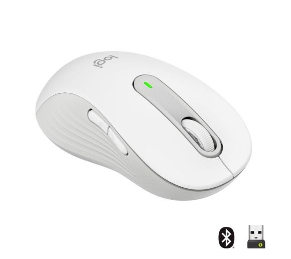 Logitech - Logitech M650 L Wireless Mouse Off-White, Left