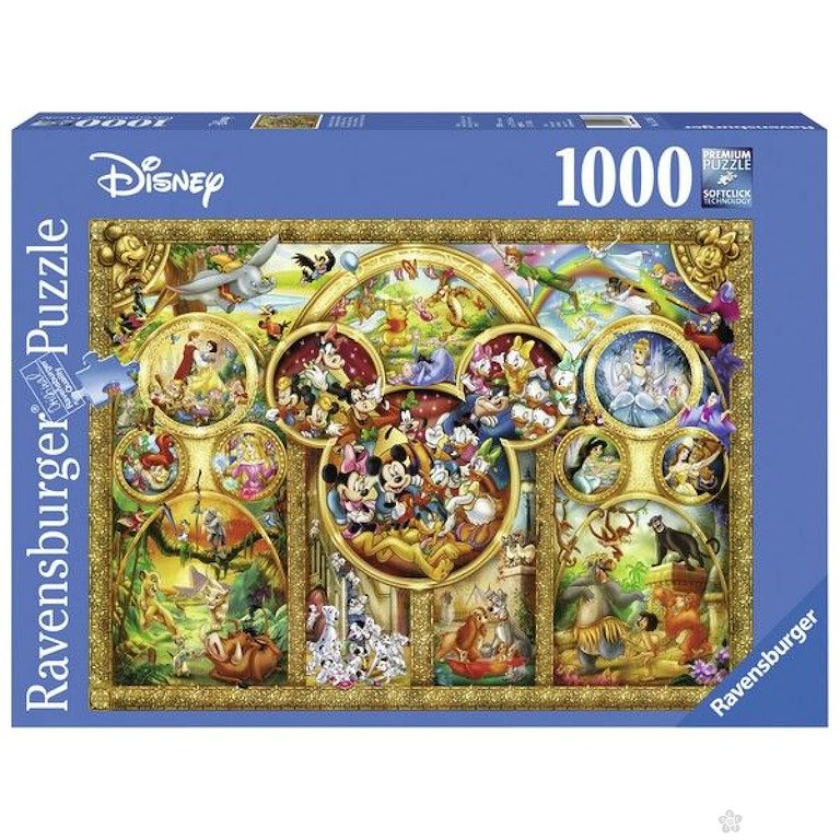 Ravensburger puzzle (slagalice) - Diznijevi likovi u zlatu RA15266