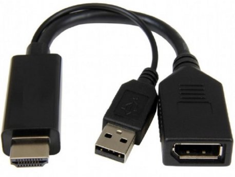 GEMBIRD A-HDMIM-DPF-01 Active 4K HDMI to DisplayPort adapter, black 42540