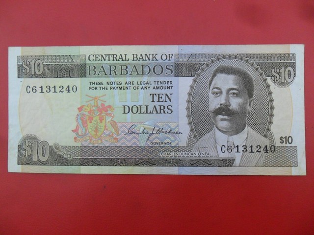 Barbados - 10 Dollars 1973, v1, P7561, eR