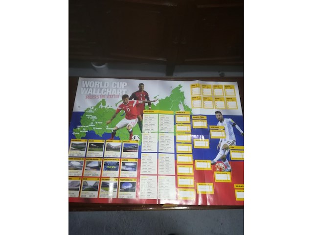 Poster - World Cup Wallchart Russia 2018