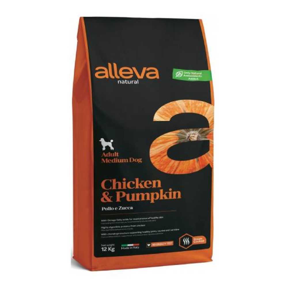 Alleva hrana za pse NATURAL Adult Medium - piletina i bundeva 2kg