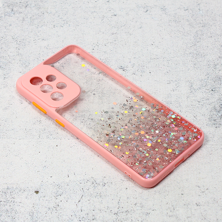 Maska Frame Glitter za Samsung A336B Galaxy A33 5G roze