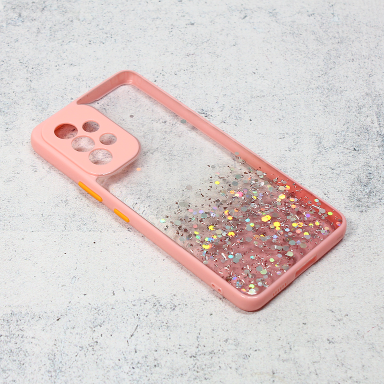 Maska Frame Glitter za Samsung A536B Galaxy A53 5G roze