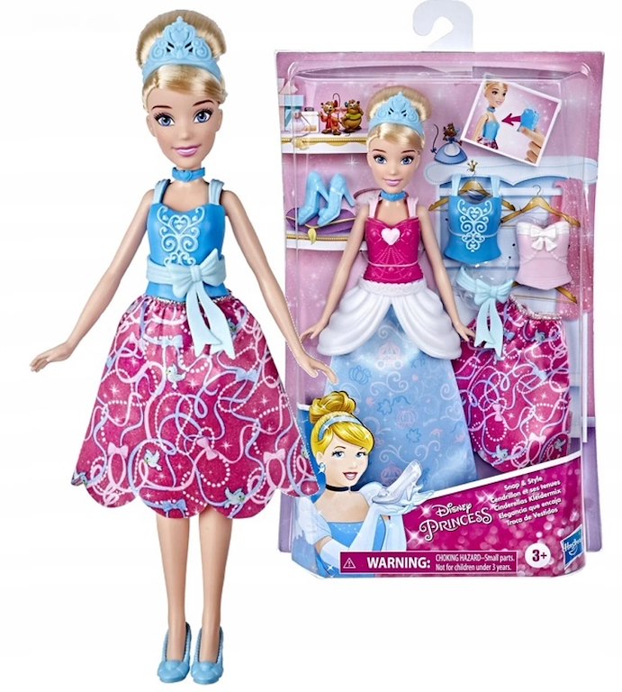 DISNEY PRINCESS SET LUTKA PEPELJUGA SNAP&STYLE