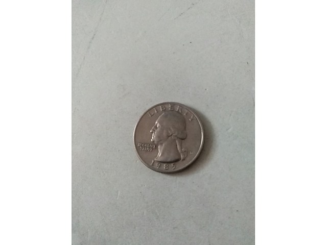 Quarter dollar  D,   USA ,1985.